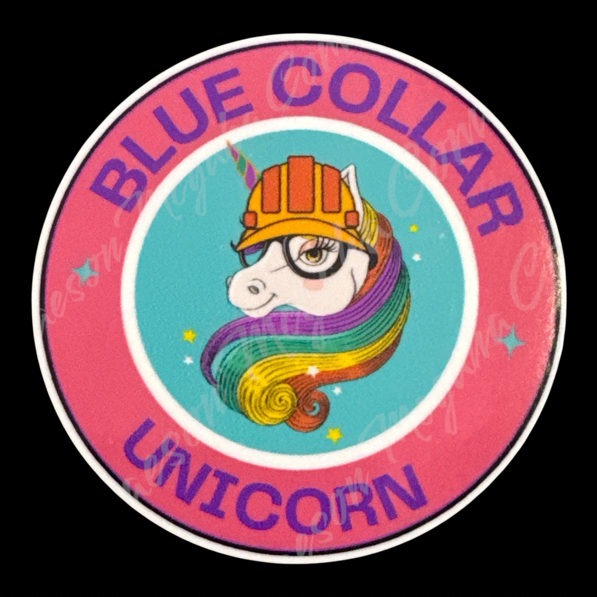 Blue Collar Unicorn Sticker #19 – Official Graeson Mcgaha Comedy Merch